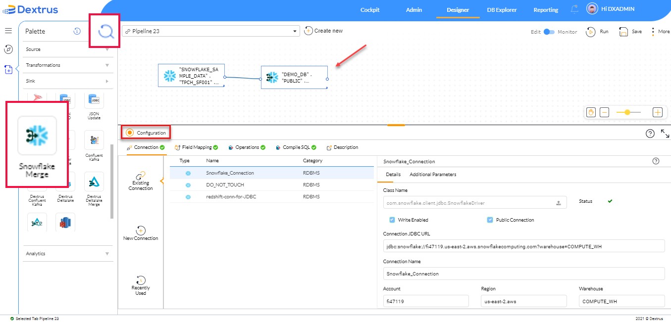 Snowflake Merge Node – Dextrus