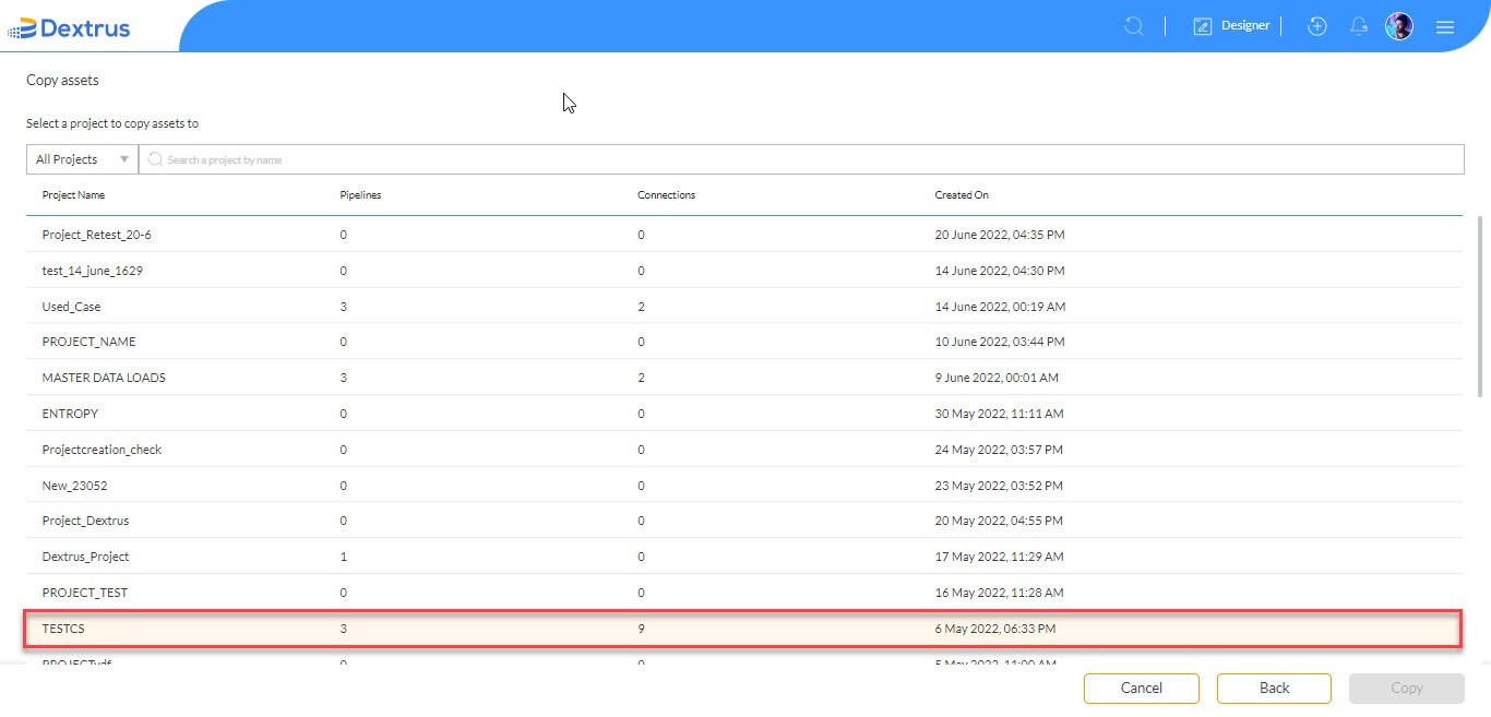 How To Copy Assets To Dextrus